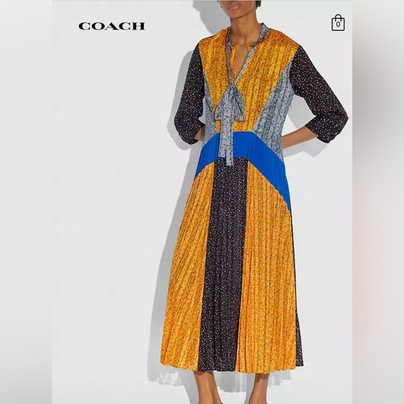 Coach | Dresses | Coach Pleated Toe Dress | Poshmark